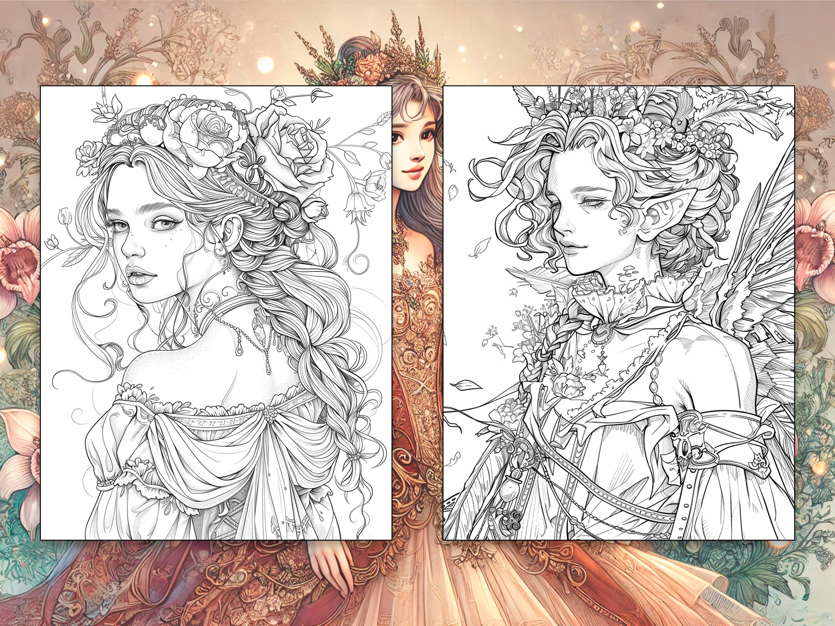 30 Enchanted Forest Nymphs Coloring Pages | Adult and Kids Coloring ...