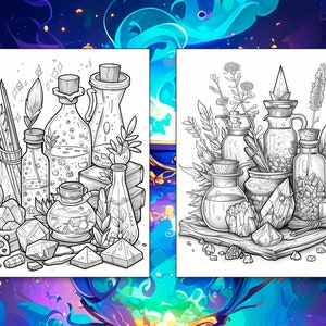 30+ Magic Potions Coloring Pages | Adult and Kids Coloring Book ...