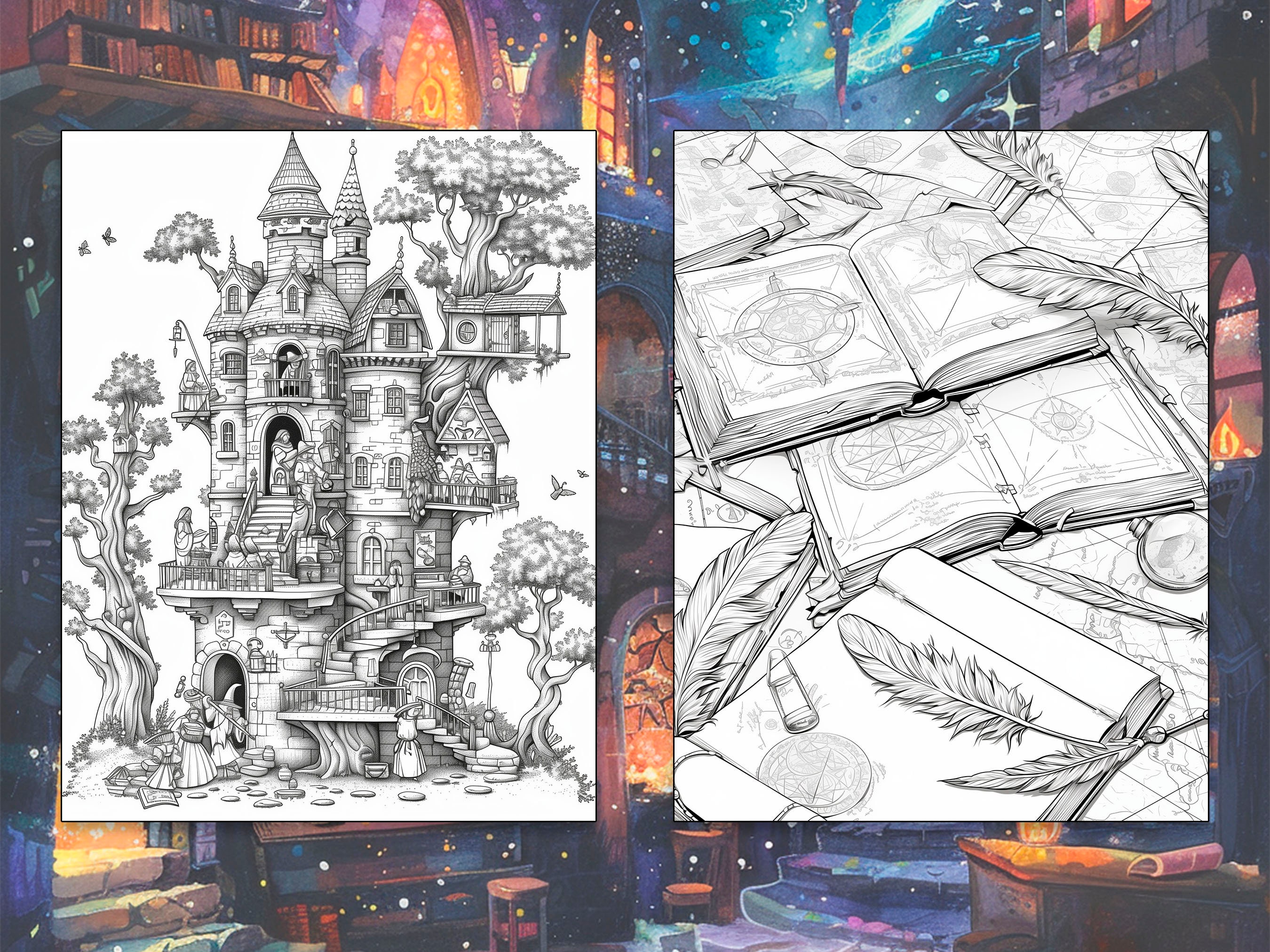 25 Wizardry School Coloring Pages | Adult and Kids Coloring Book ...