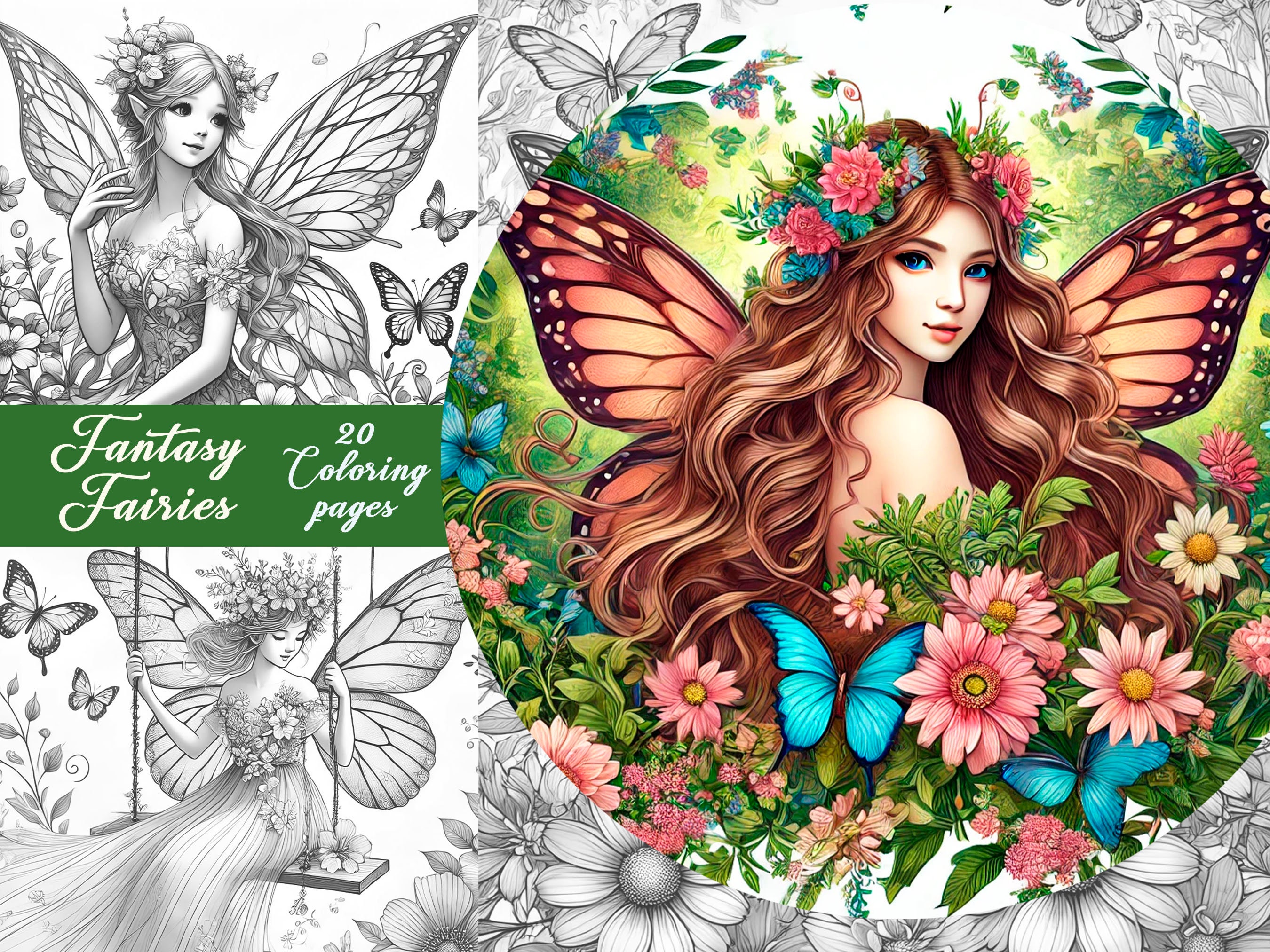 20 Enchanted Forest Nymphs Coloring Pages | Adult and Kids Coloring ...