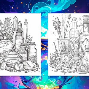 30+ Magic Potions Coloring Pages | Adult and Kids Coloring Book ...