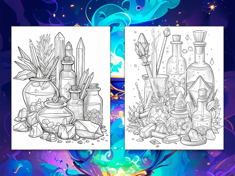 30+ Magic Potions Coloring Pages | Adult and Kids Coloring Book ...