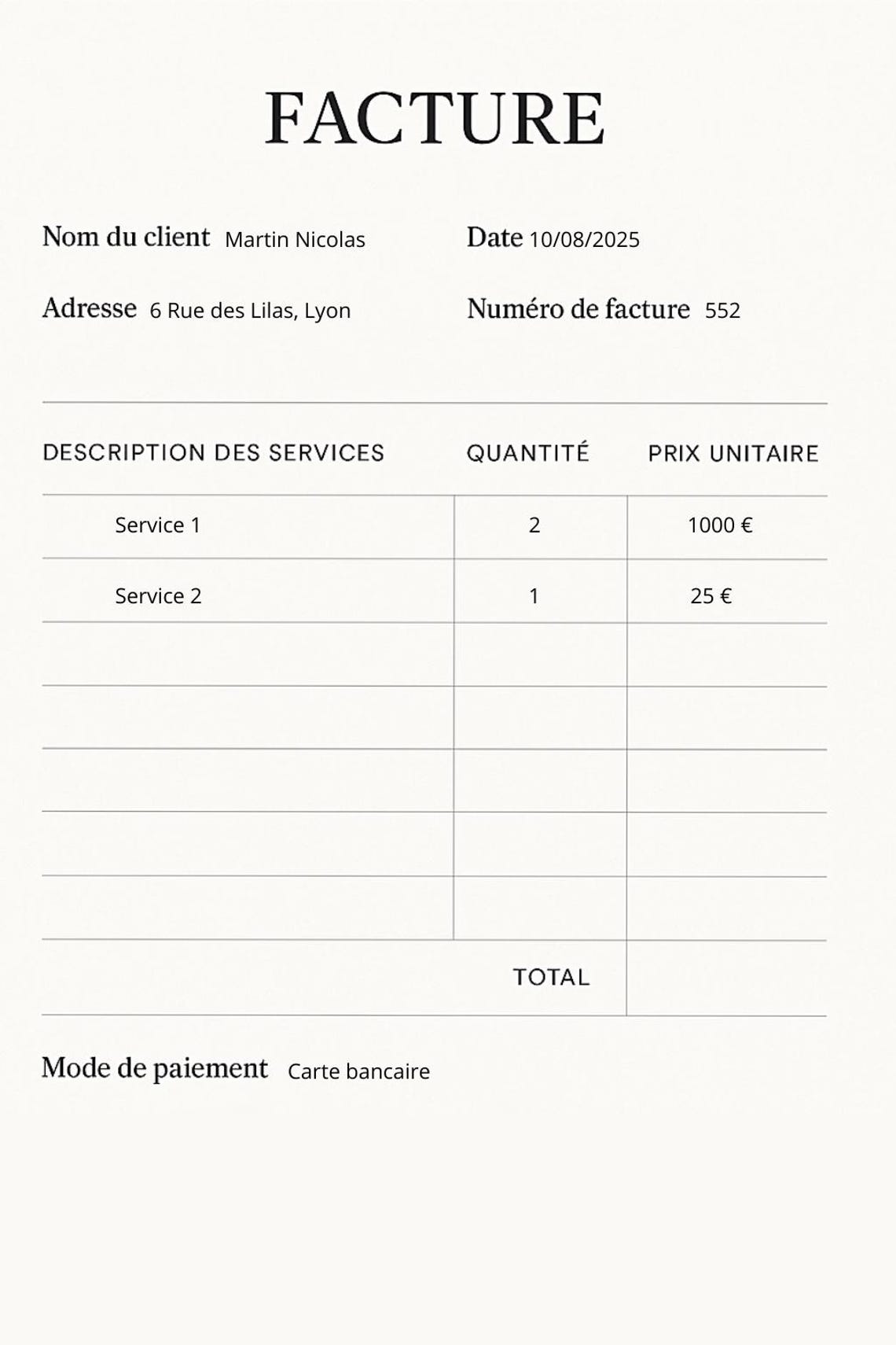 Modèle De Facture Professionnel Pour Freelances - Etsy