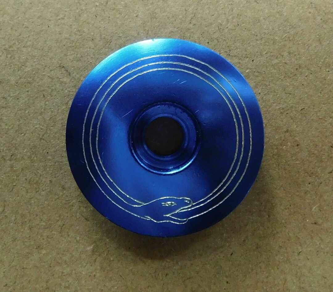OUROBOROS Bike Headset Top Cap BLUE Custom Engraved - Etsy