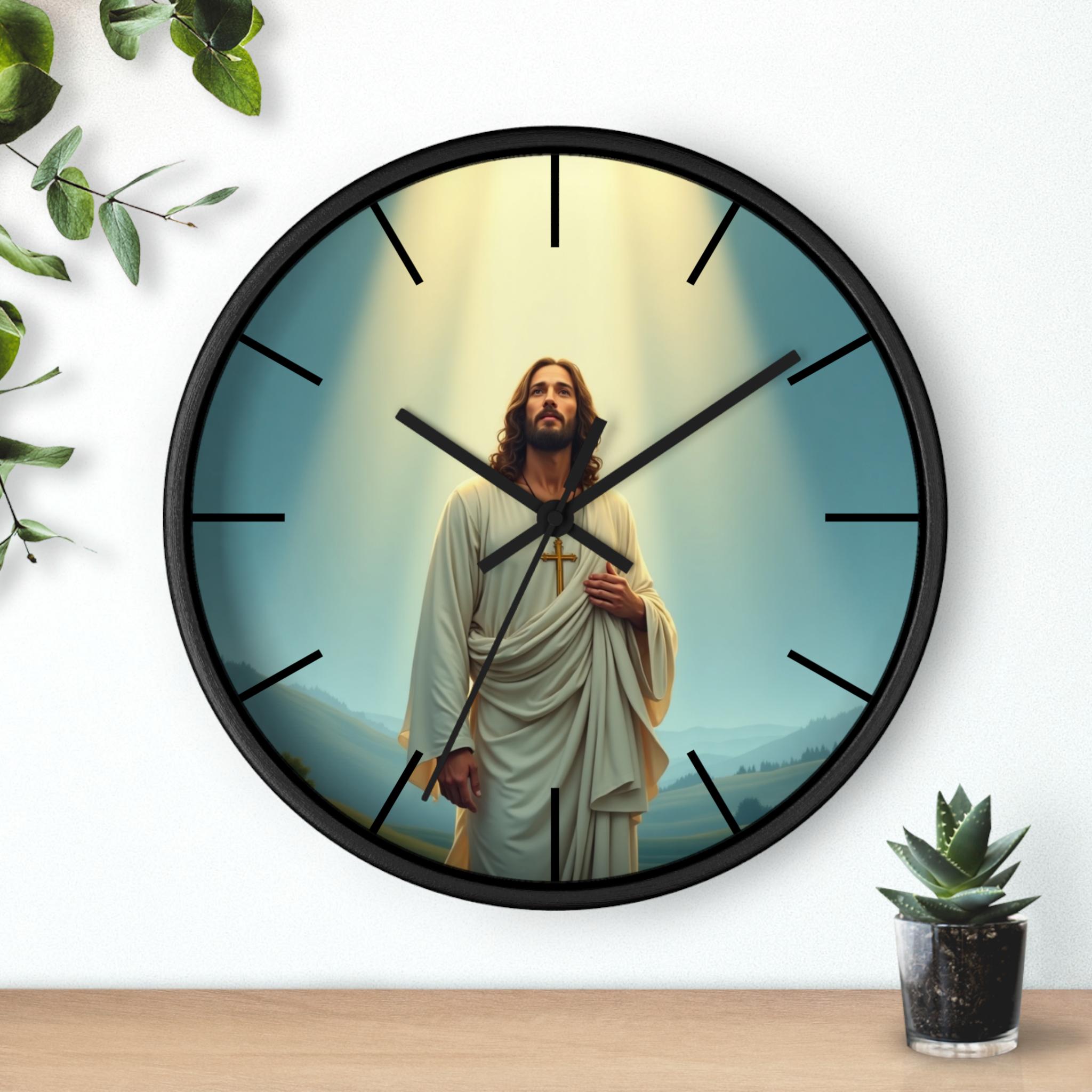 Religious Wall Clock, Christian Jesus Figure Timepiece Decor, Holy ...