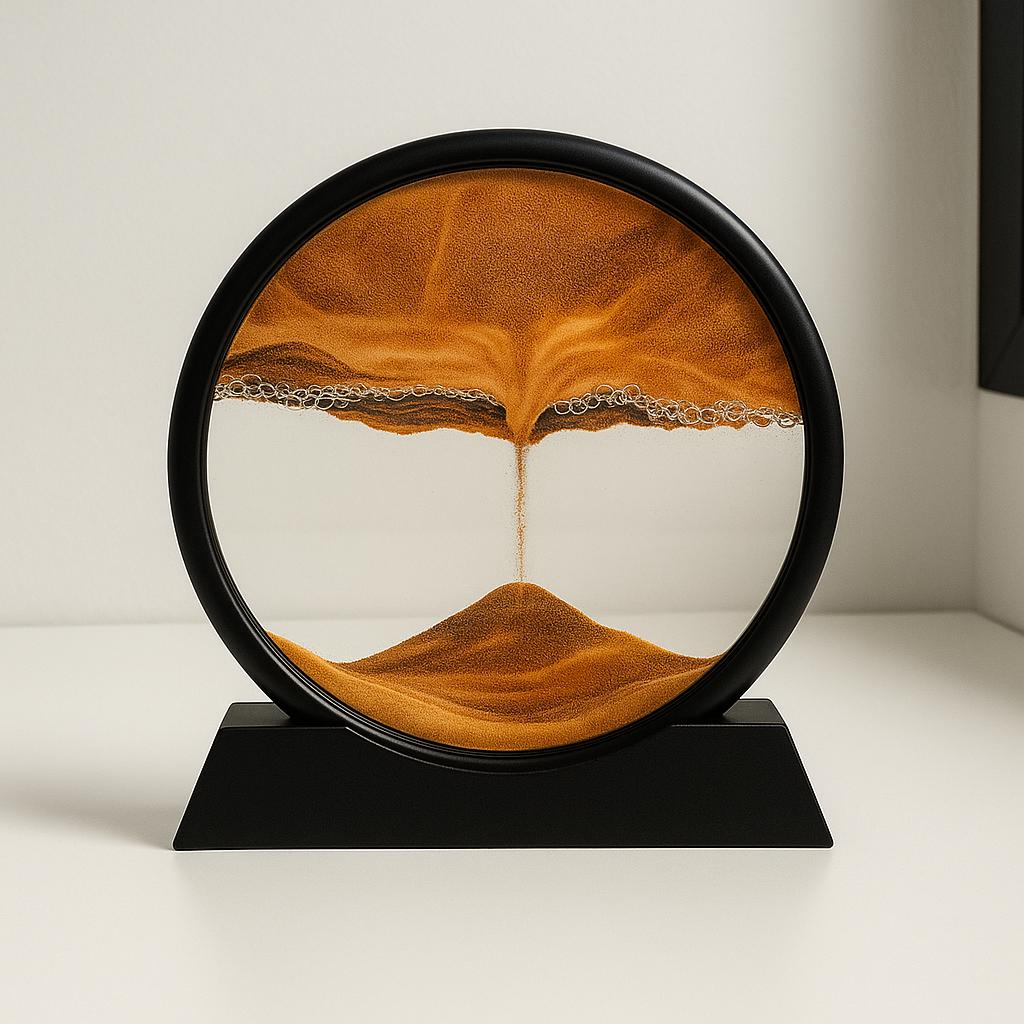 Moving Sand Art Round Glass 3D Sand Hourglass, Deep Sea Landscape ...