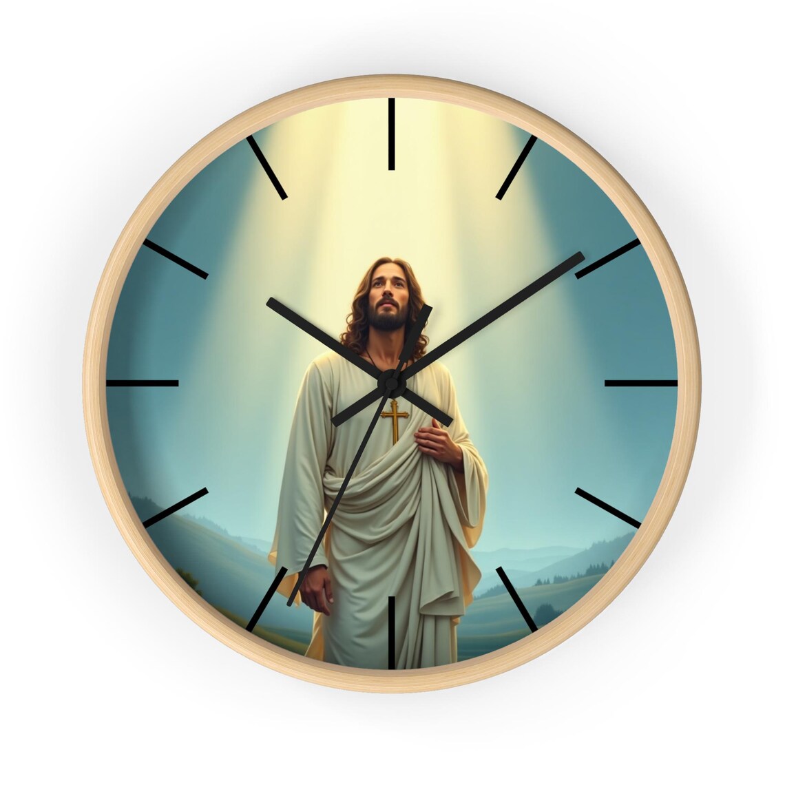 Religious Wall Clock, Christian Jesus Figure Timepiece Decor, Holy ...
