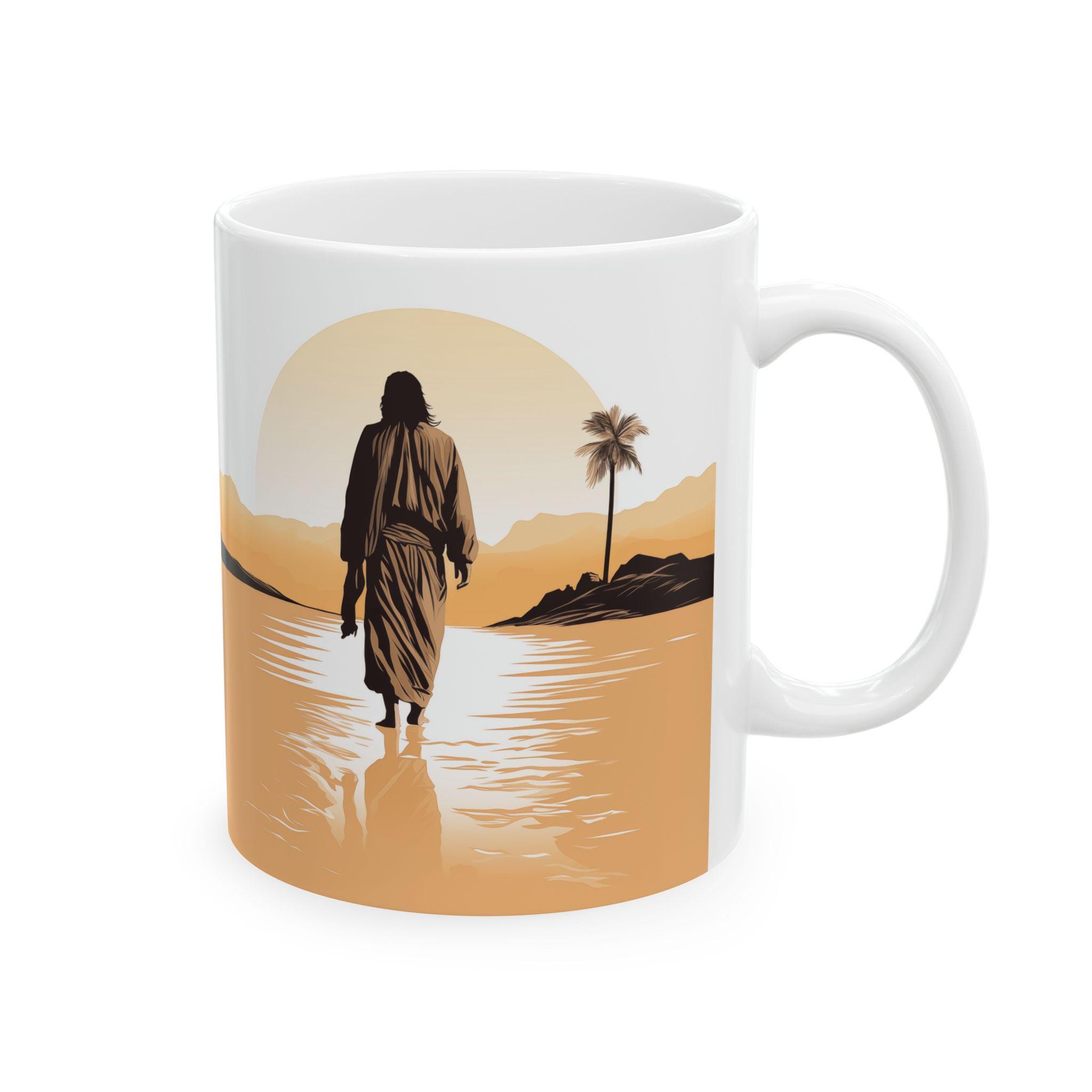 Faith Ceramic Mug, Isaiah 43:2 Bible Verse Christian Coffee Cup, Walk ...