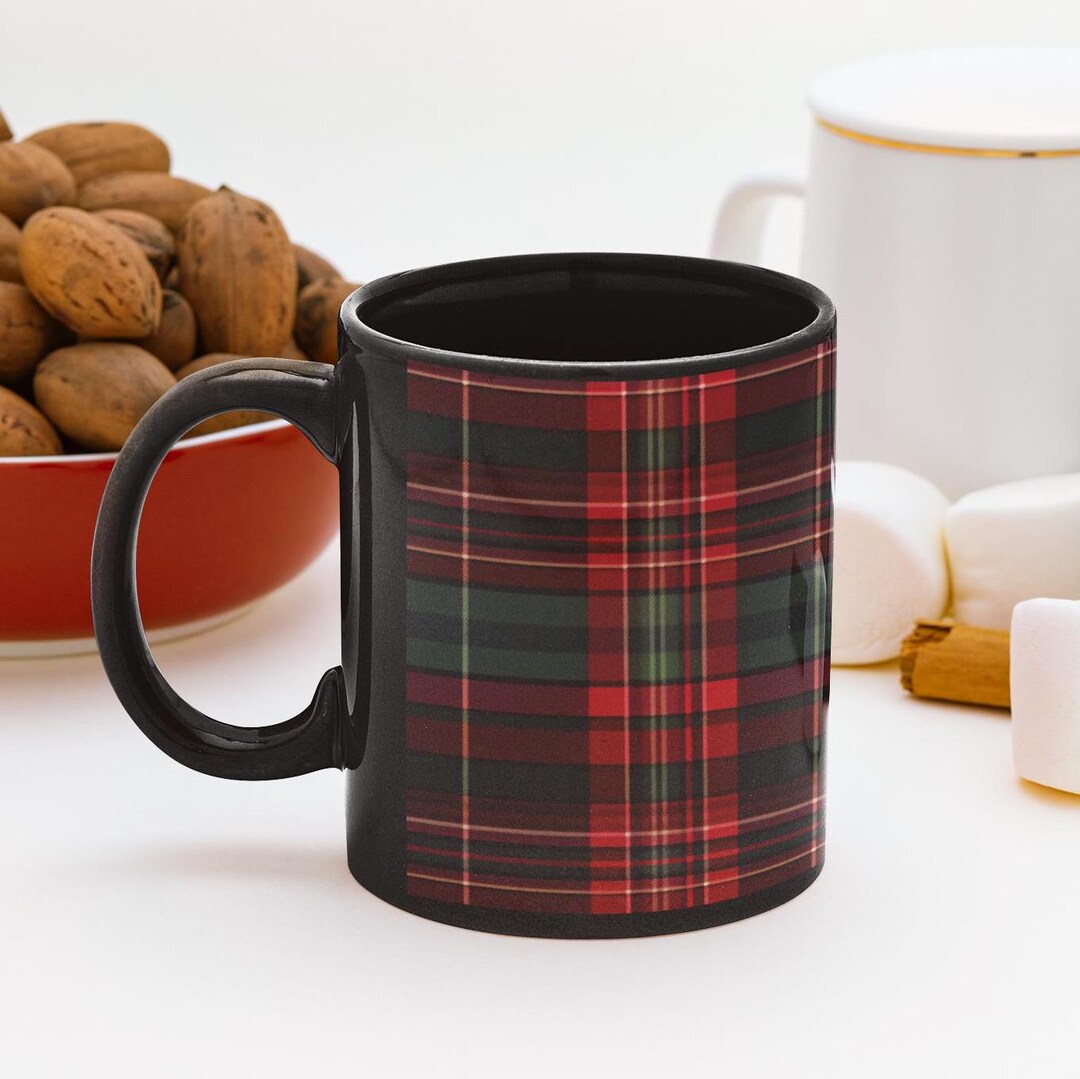 Christmas Plaid Mug, Christmas Green and Red Plaid Scottish Tartan ...