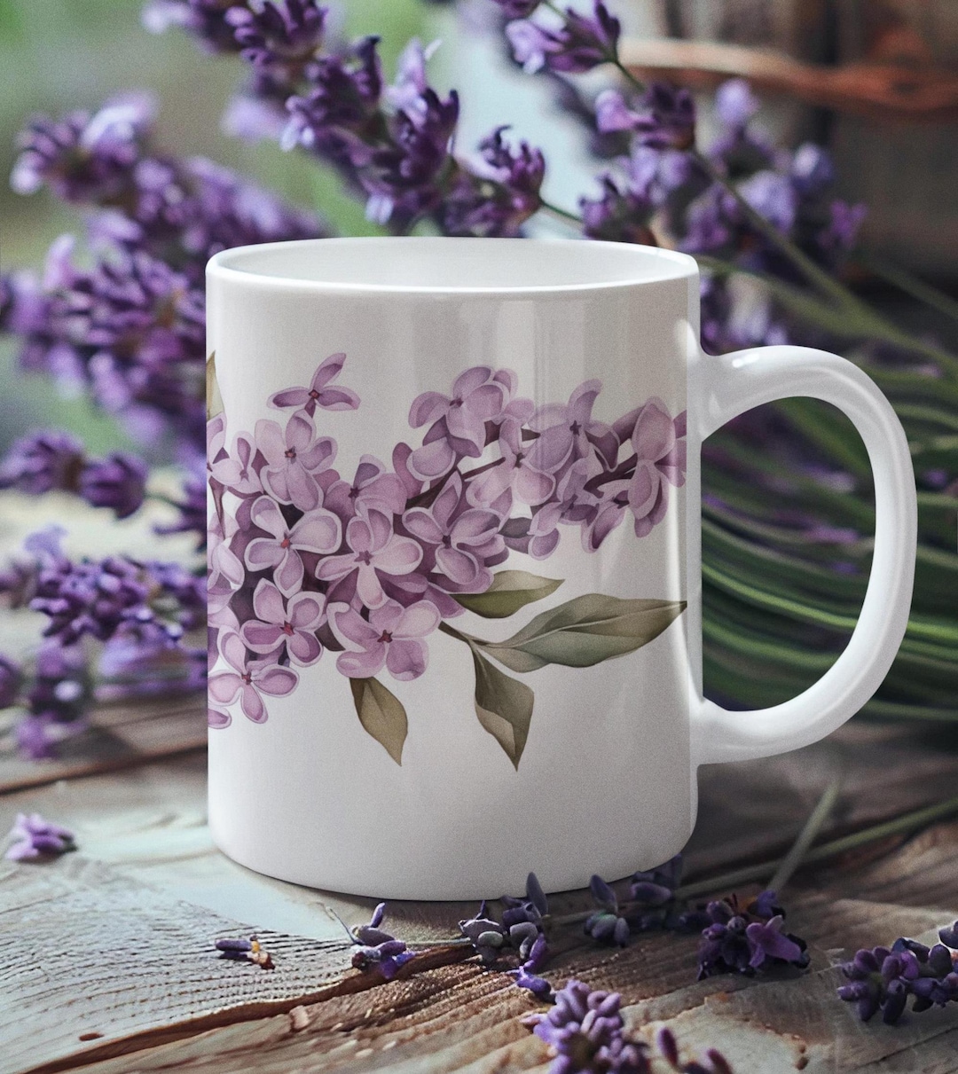 Lilac Mug, Lilacs, Lilac Design, Beautiful, Lavender Lilacs, Lavender ...