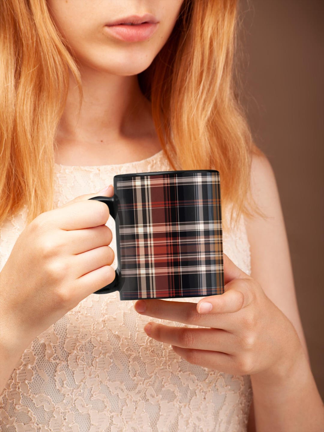 Plaid Mug, Plaid Tartan Mug, Scottish Tartan Pattern Mug, Plaid Coffee ...