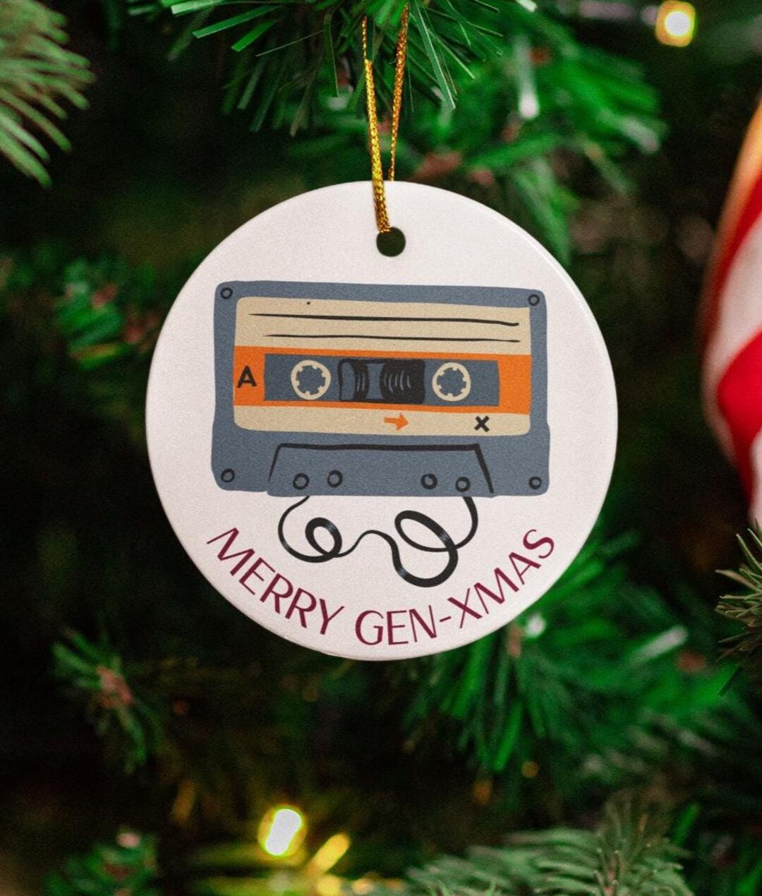 Gen X Christmas Ornament, Christmas Decoration Retro Gen X 80s Cassette ...