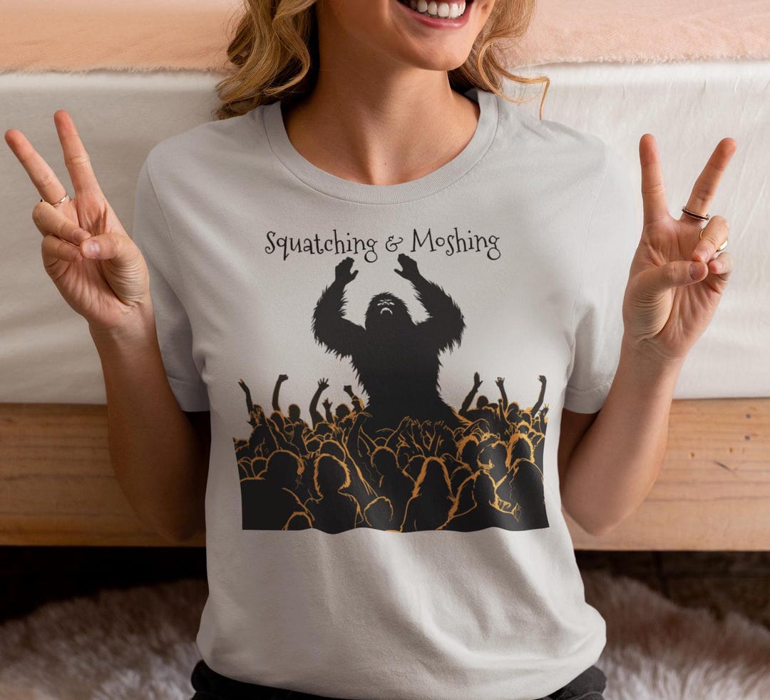 Squatching Moshing Bigfoot in the Pit Shirt, Bigfoot Mosh Pit Shirt, Sasquatch Shirt, Sasquatch ...