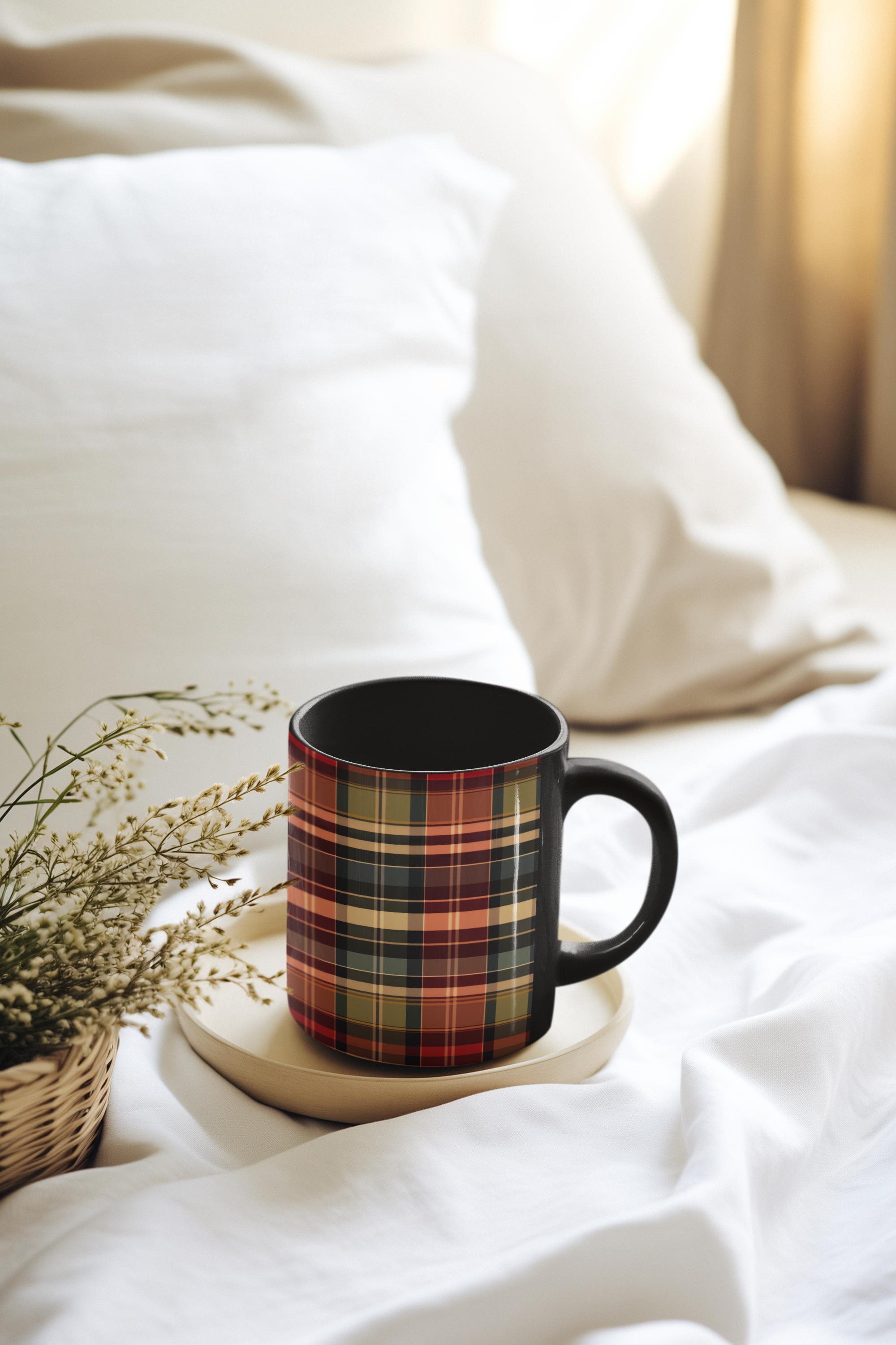 Plaid Mug, Plaid Tartan Mug, Scottish Tartan Pattern Mug, Plaid Coffee ...