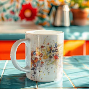 Jackson Pollock Inspired Mug, Jackson Pollock Flowers, Drip Painting ...