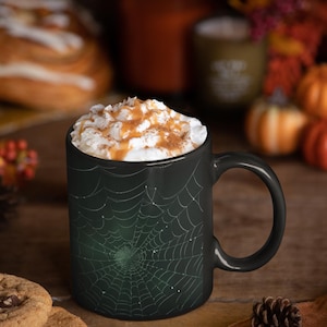Spider Web Design Coffee Mug, Spider Webs, Cobb Webs, Halloween ...