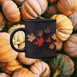 Cozy Country Fall Autumn Mug, Fall Coffee Mug, Maple Leaf Mug, Pressed ...