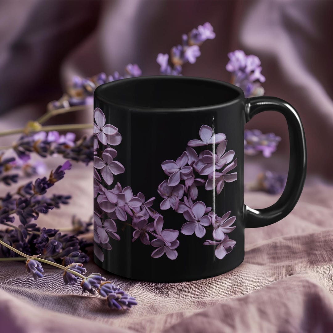 Lilac Mug, Wildflowers Mug, Lilac Watercolor, Pressed Lilacs, Gift for ...
