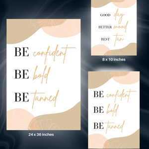 Printable Tan Salon Signs / Tanning Artwork Printable Items set of 3 - Etsy