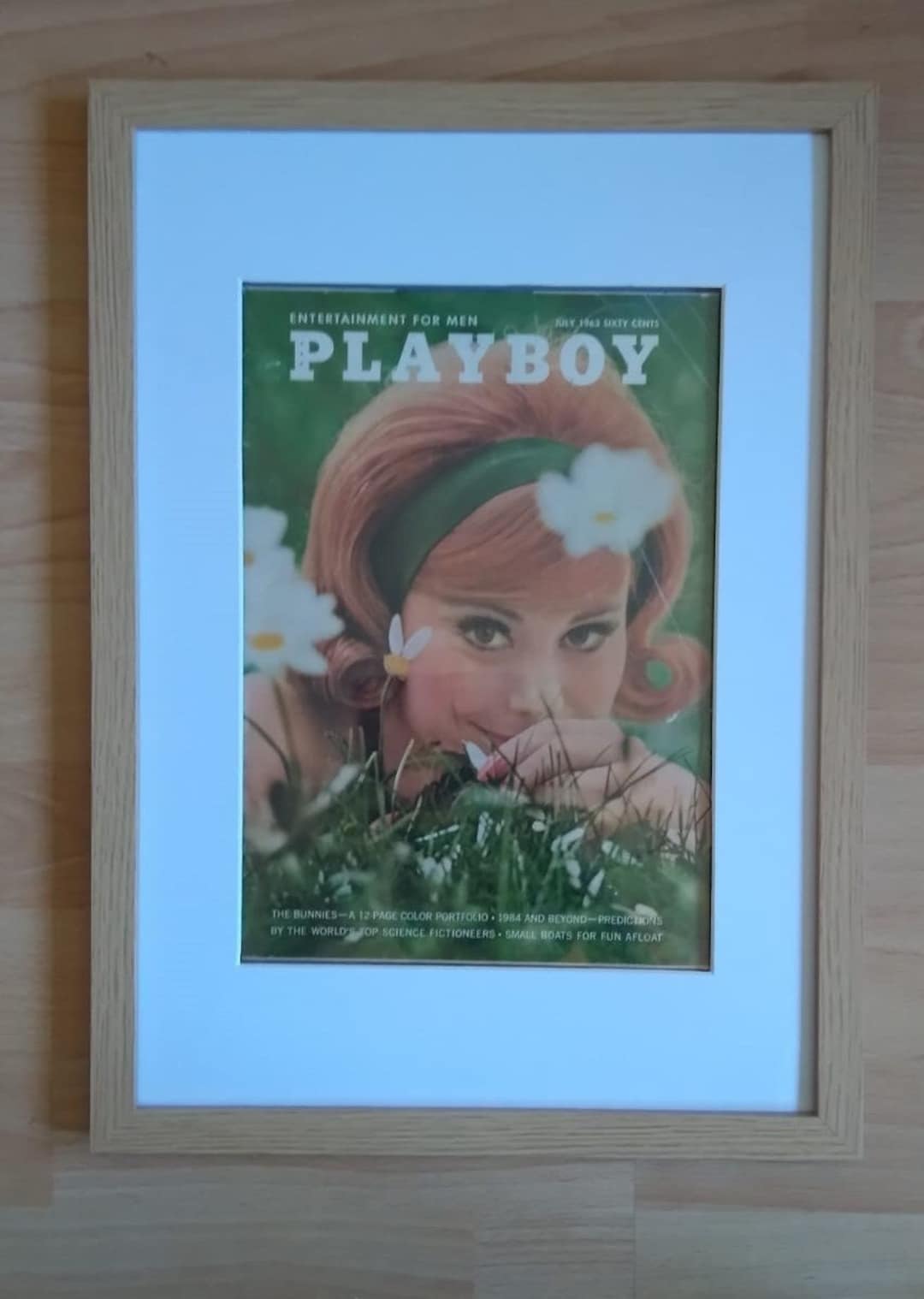 Original Vintage Playboy Magazine, July 1963, Woman With Flower in ...