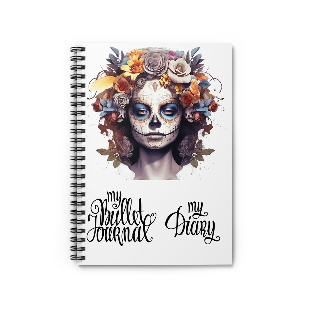 Notebook Ruled Line Day of the Dead Diary - Etsy