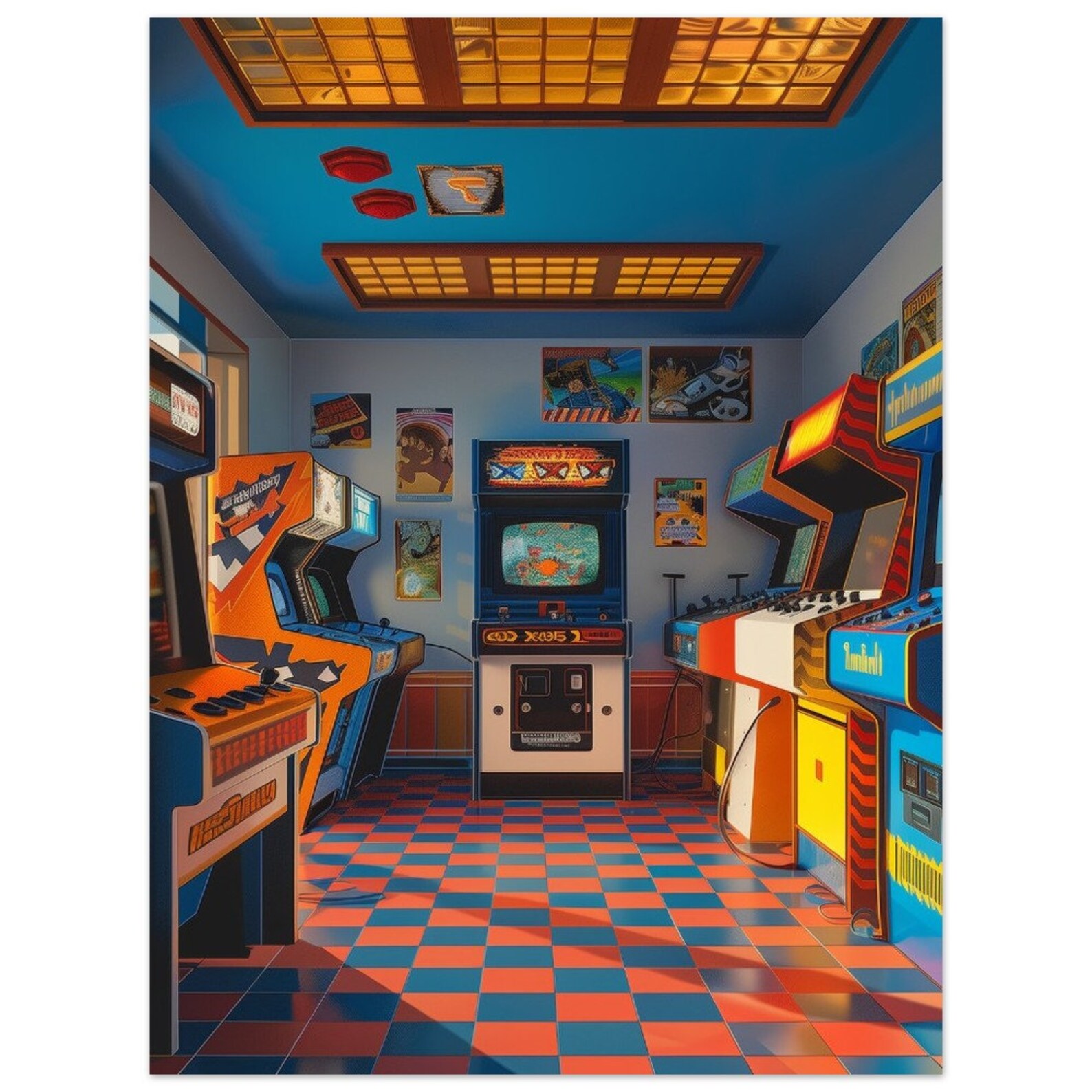 Retro Game Room Premium Matte Paper Poster (poster Only) - Etsy