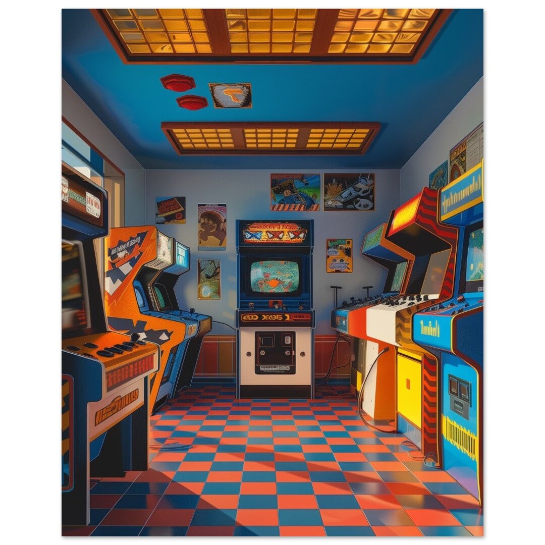 Retro Game Room Premium Matte Paper Poster (poster Only) - Etsy
