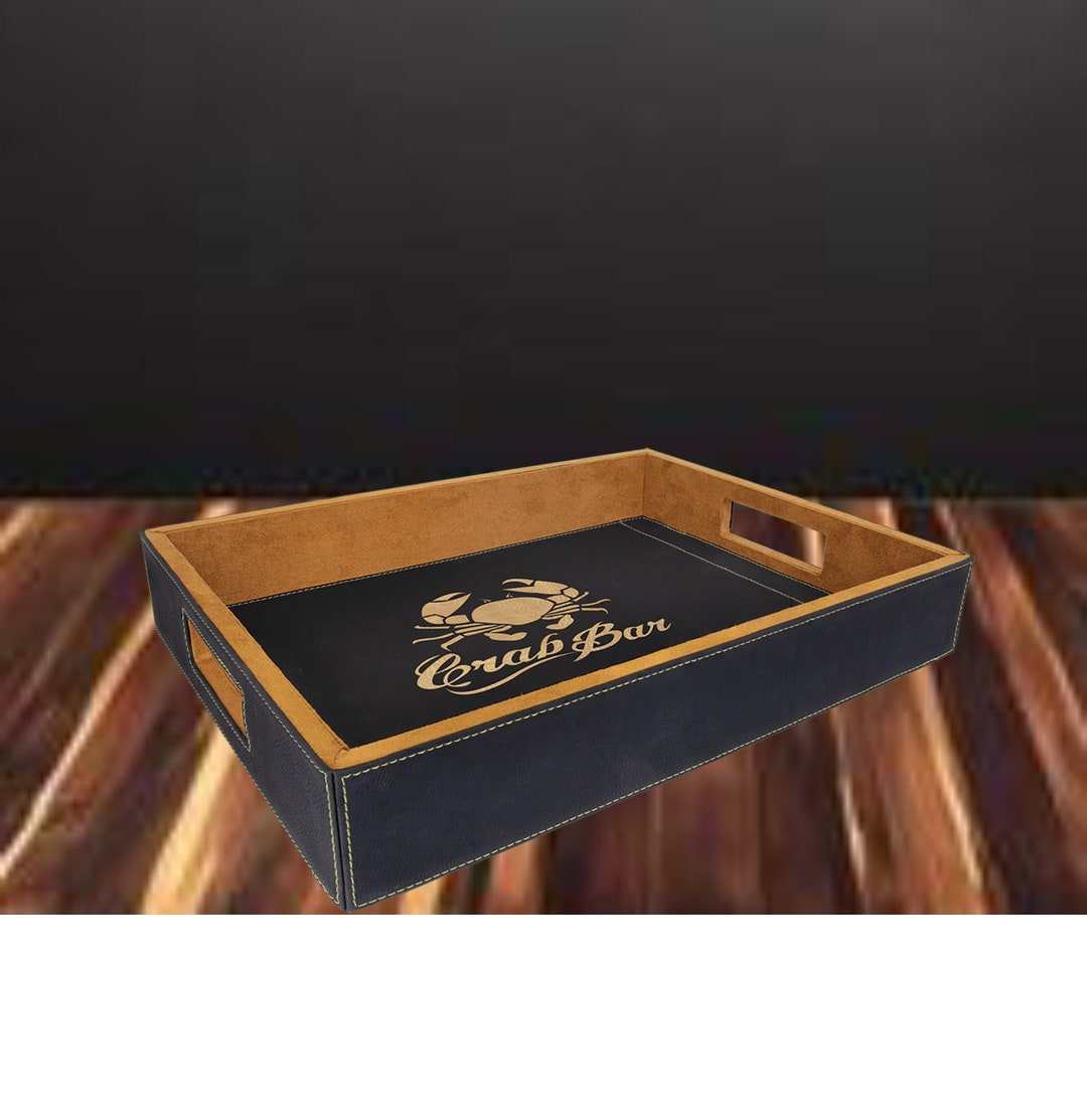Custom Lasered Leatherette Serving Trays - Etsy