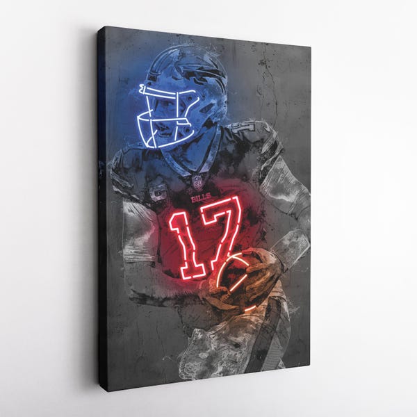 Josh Allen Bills Drawing - Etsy