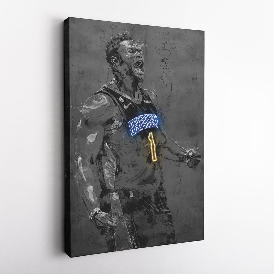 Zion Williamson Poster Neon New Orleans Pelicans NBA Hand Made Poster ...