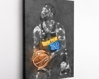 Stephen Curry Klay Thompson Poster Golden State Warriors NBA Hand Made ...