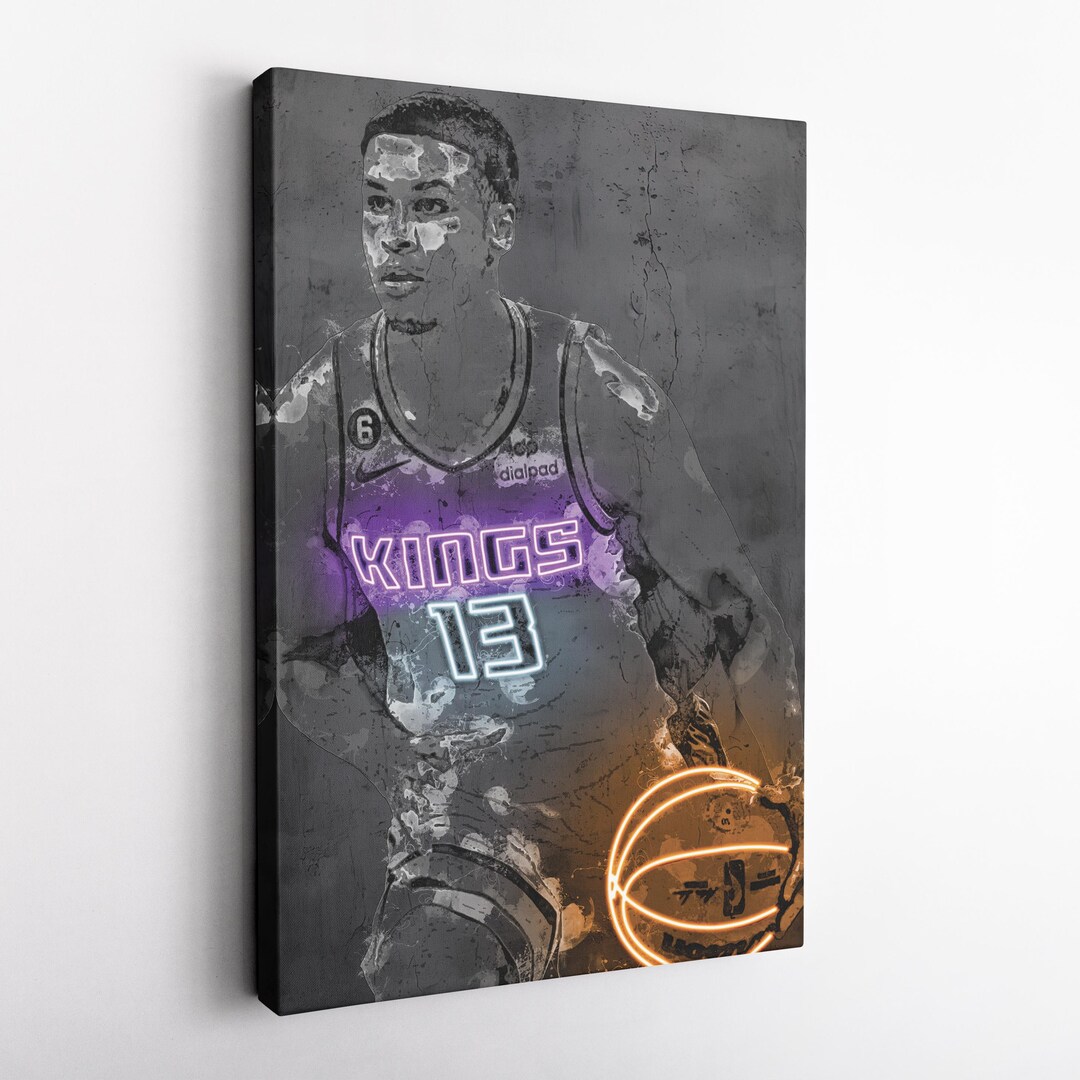 Keegan Murray Neon Poster - Sacramento Kings NBA Canvas Print, Framed ...