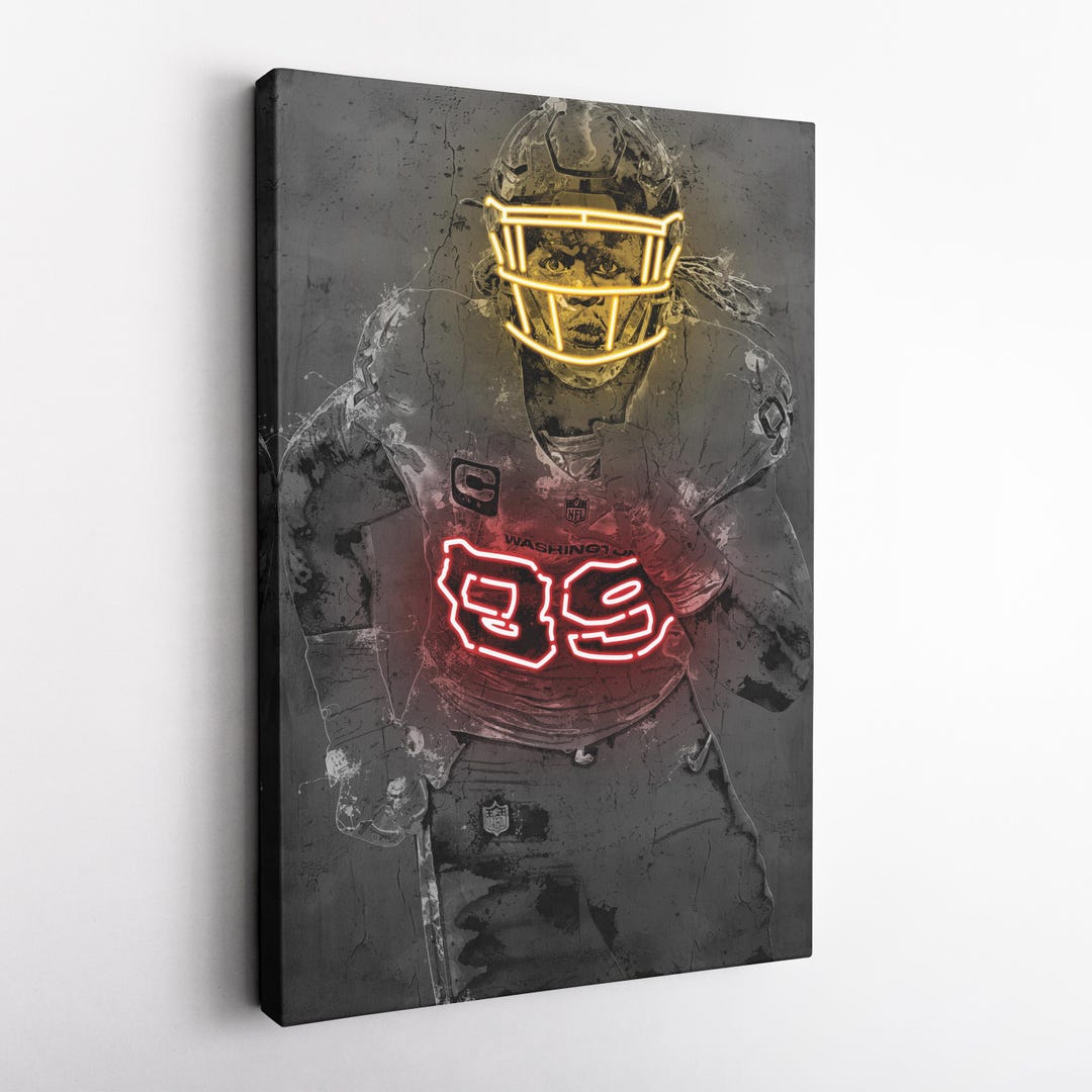 Chase Young Poster Neon Washington Commanders NFL Hand Made Poster ...