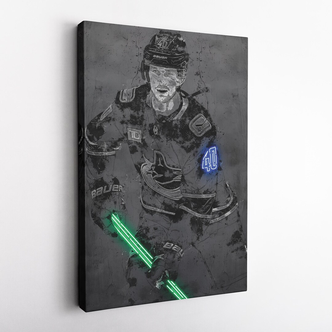 Elias Pettersson Poster Neon Vancouver Canucks NHL Hand Made Poster ...
