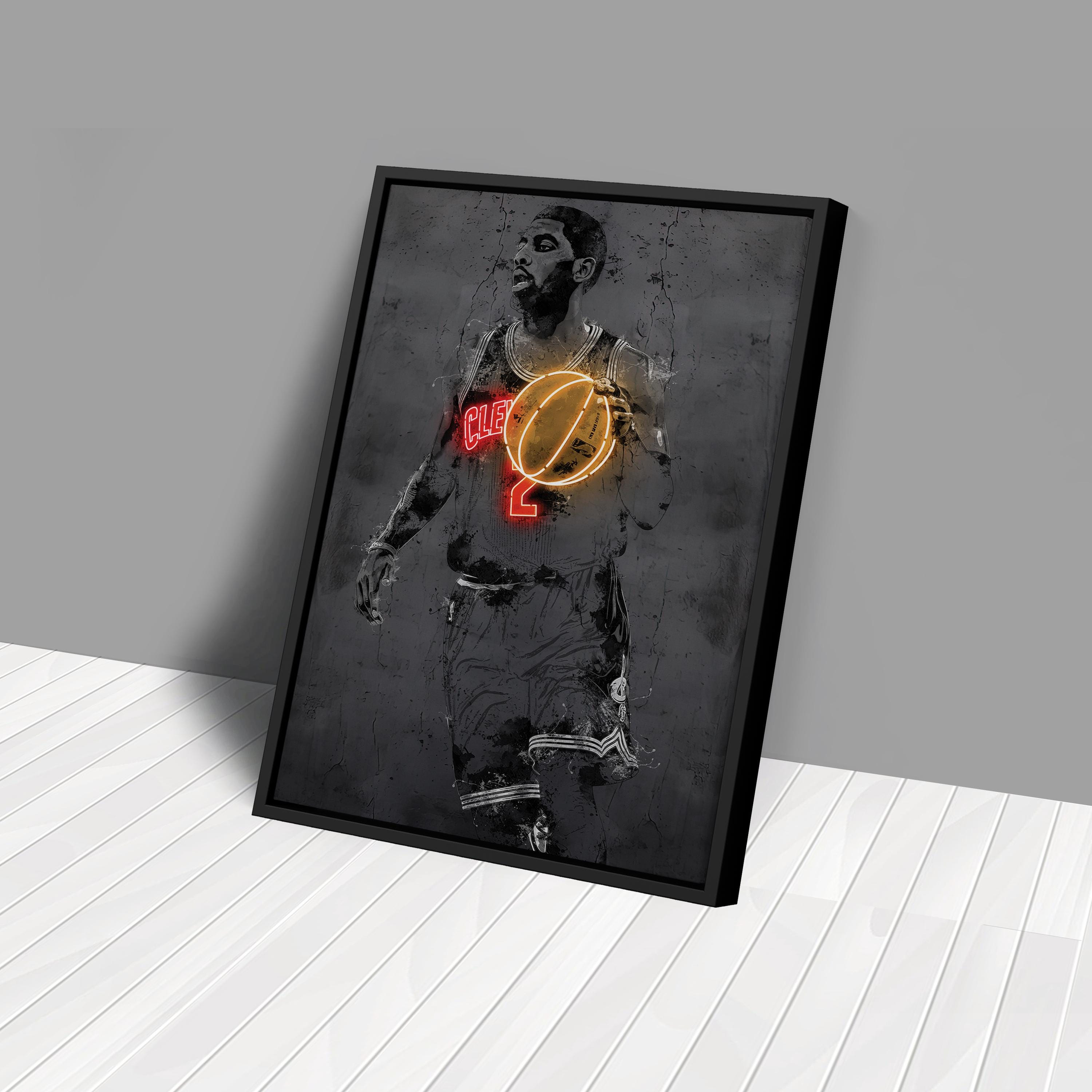 Kyrie Irving Poster Neon Cleveland Cavaliers Hand Made Poster Canvas ...