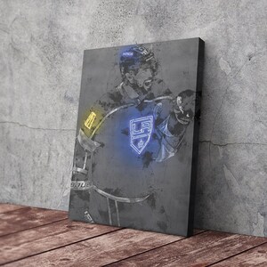 Anze Kopitar Poster Neon Los Angeles Kings NHL Hand Made Poster Canvas ...