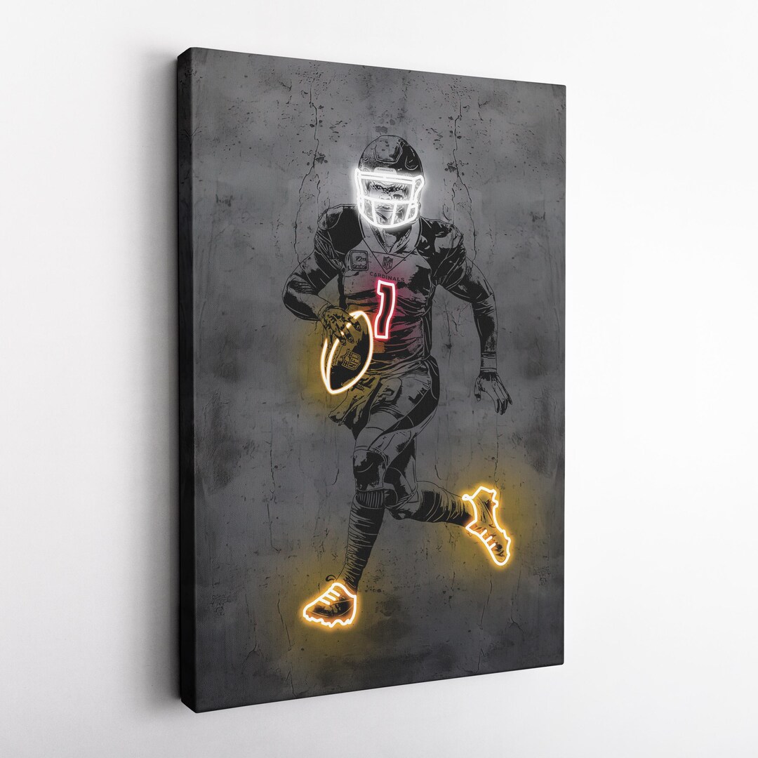 Kyler Murray Neon Poster - Arizona Cardinals Football Canvas Print ...