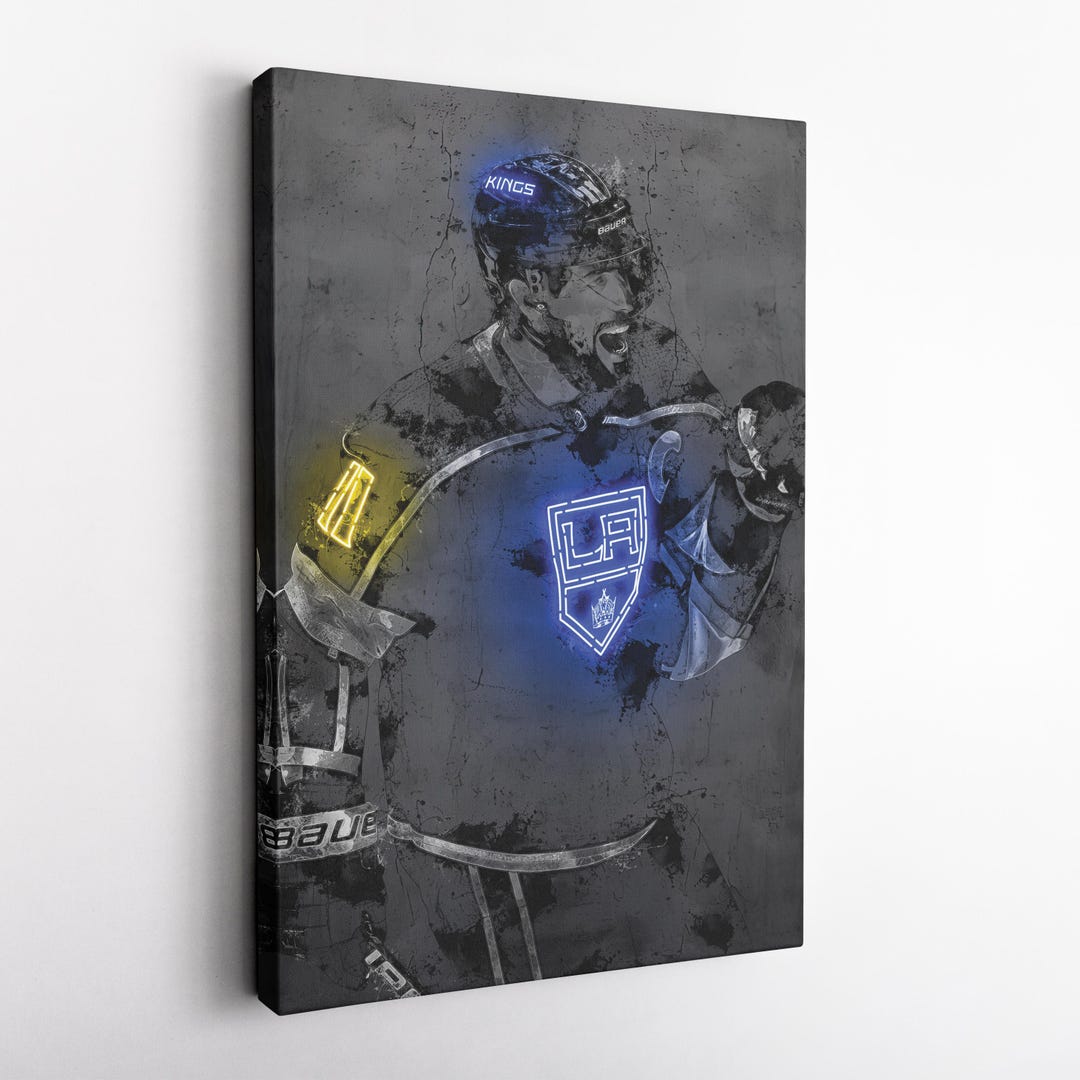 Anze Kopitar Poster Neon Los Angeles Kings NHL Hand Made Poster Canvas ...