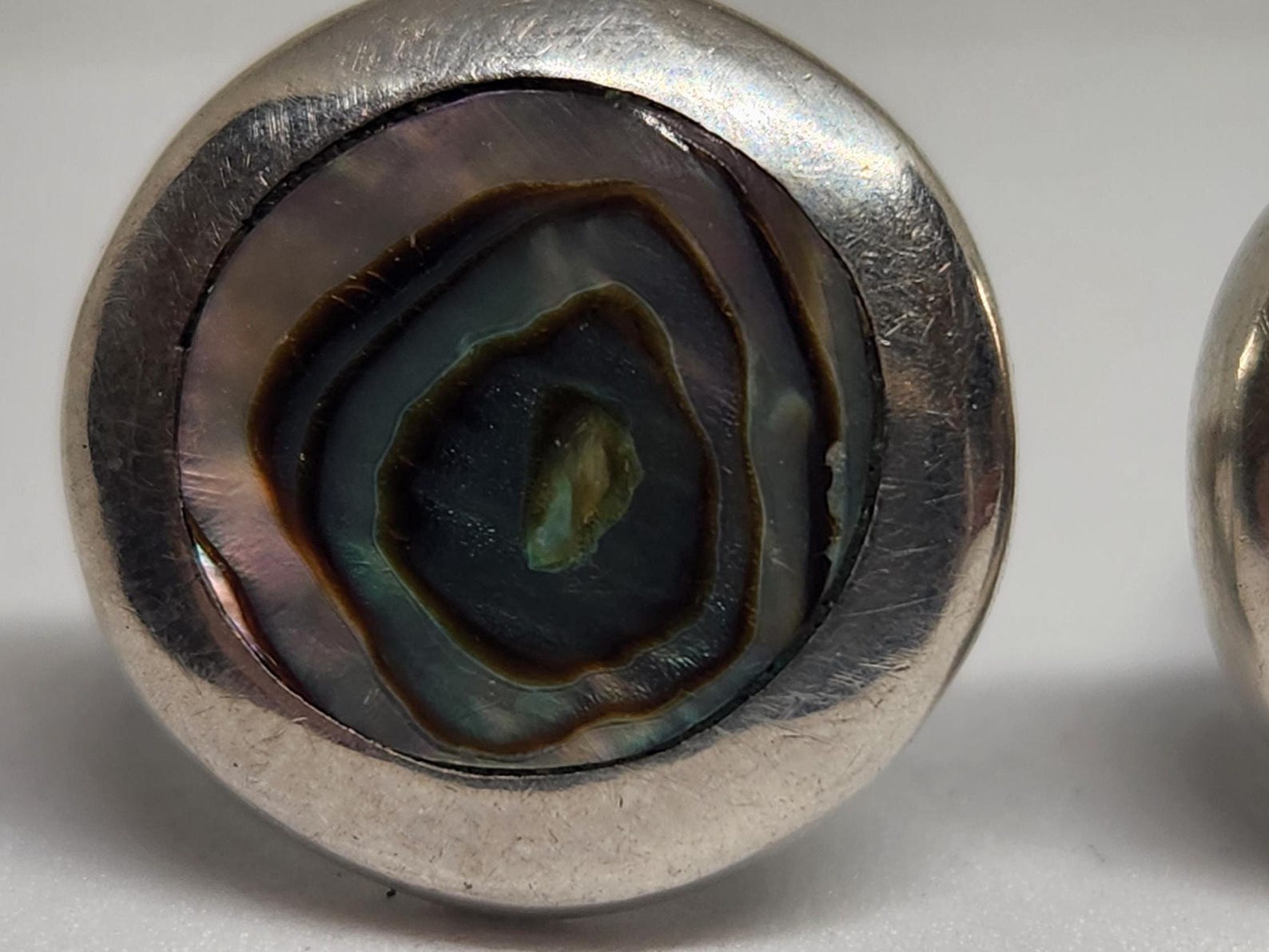 Vintage Mexican Sterling Silver Abalone Cufflinks - Etsy