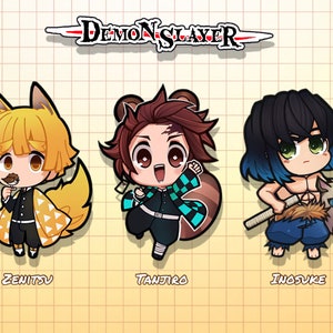 Sticker Pack Kimetsu No Yaiba - Demon Slayer Tanjiro Inosuke Zenitsu ...