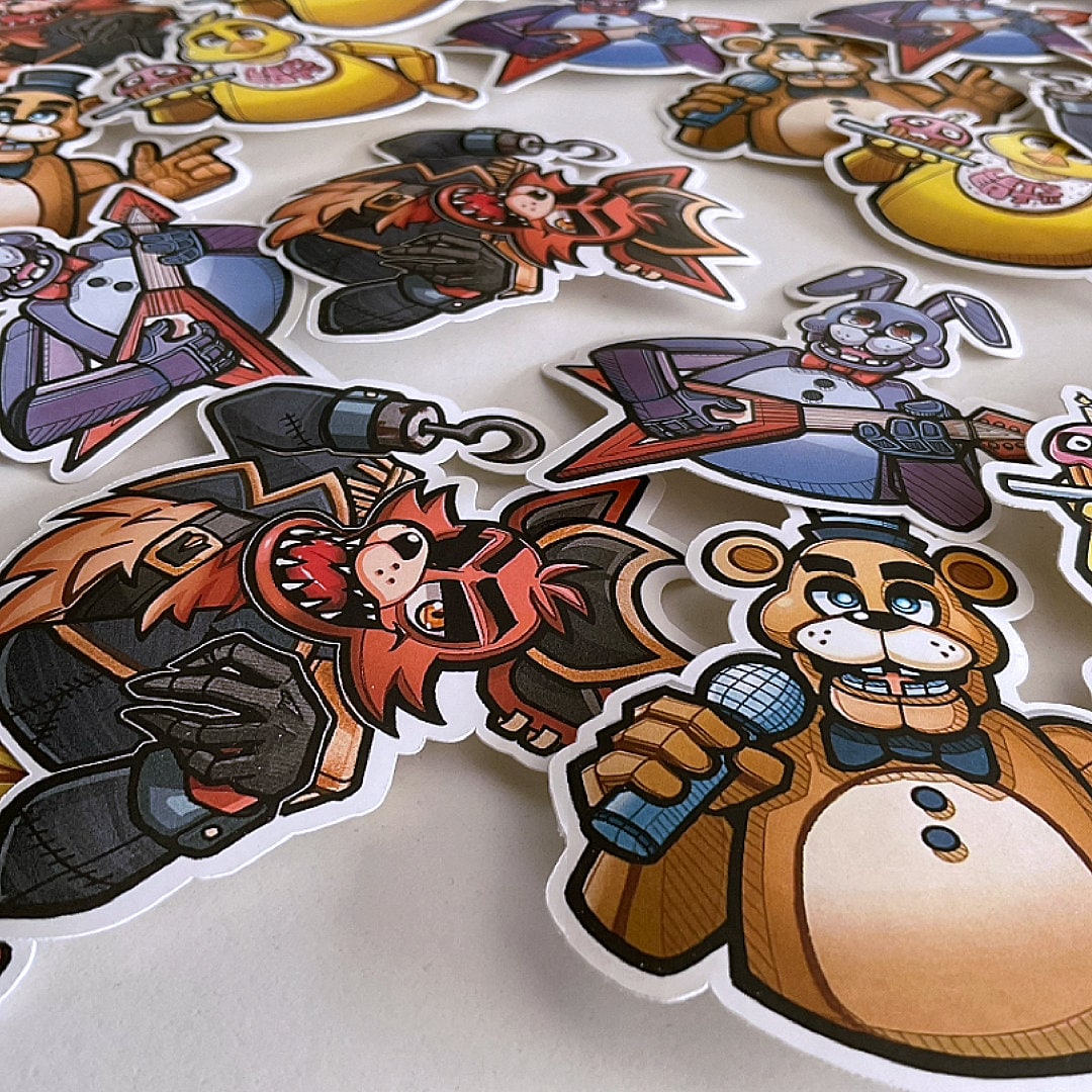 Stickers Pack Five Nights - FOXY Freddy Bonny and CHICA - Etsy