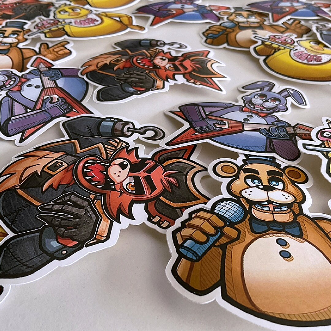 Stickers Pack Five Nights - FOXY Freddy Bonny and CHICA - Etsy