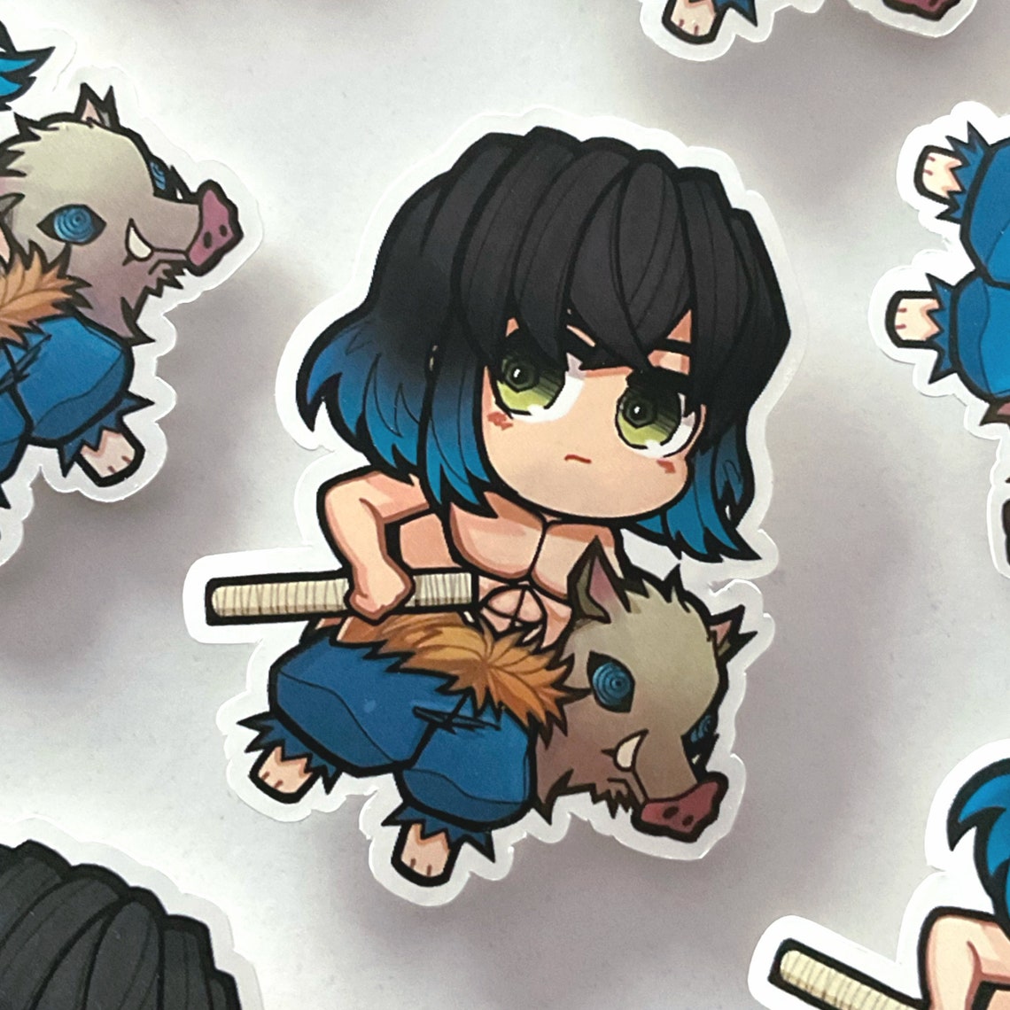 Sticker Pack Kimetsu No Yaiba - Demon Slayer Tanjiro Inosuke Zenitsu ...