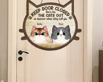 Don't Let the Cat Out Vinyl Cat Sticker - Etsy