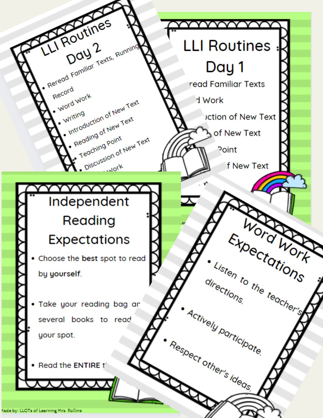 Reading Intervention Routine Posters - Etsy