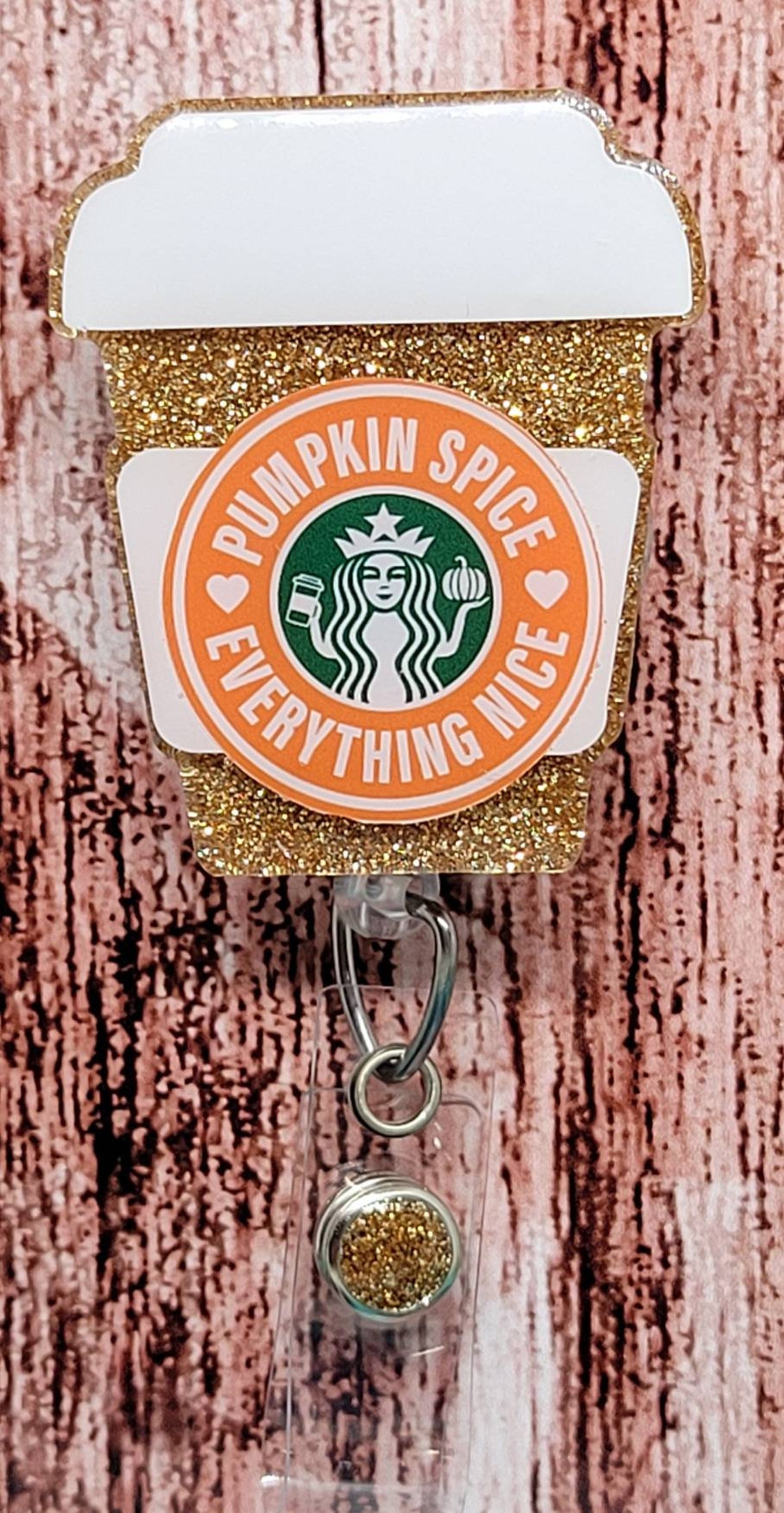 Pumpkin Spice Everything Nice Badge Reel / Nurse Badge Reel / - Etsy