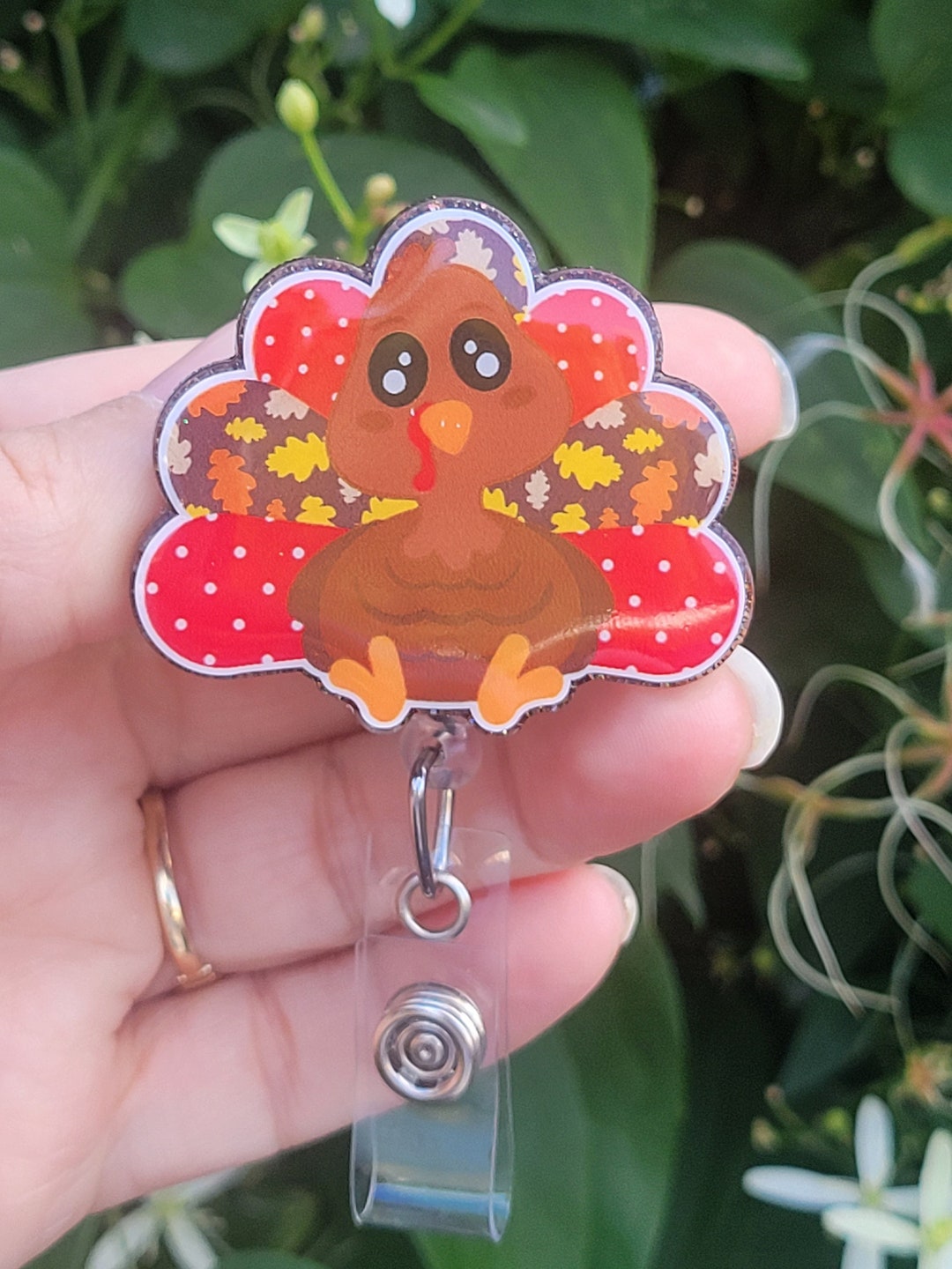 Turkey Badge Reel / Thanksgiving Badge Reel / Nurse Badge Reel ...