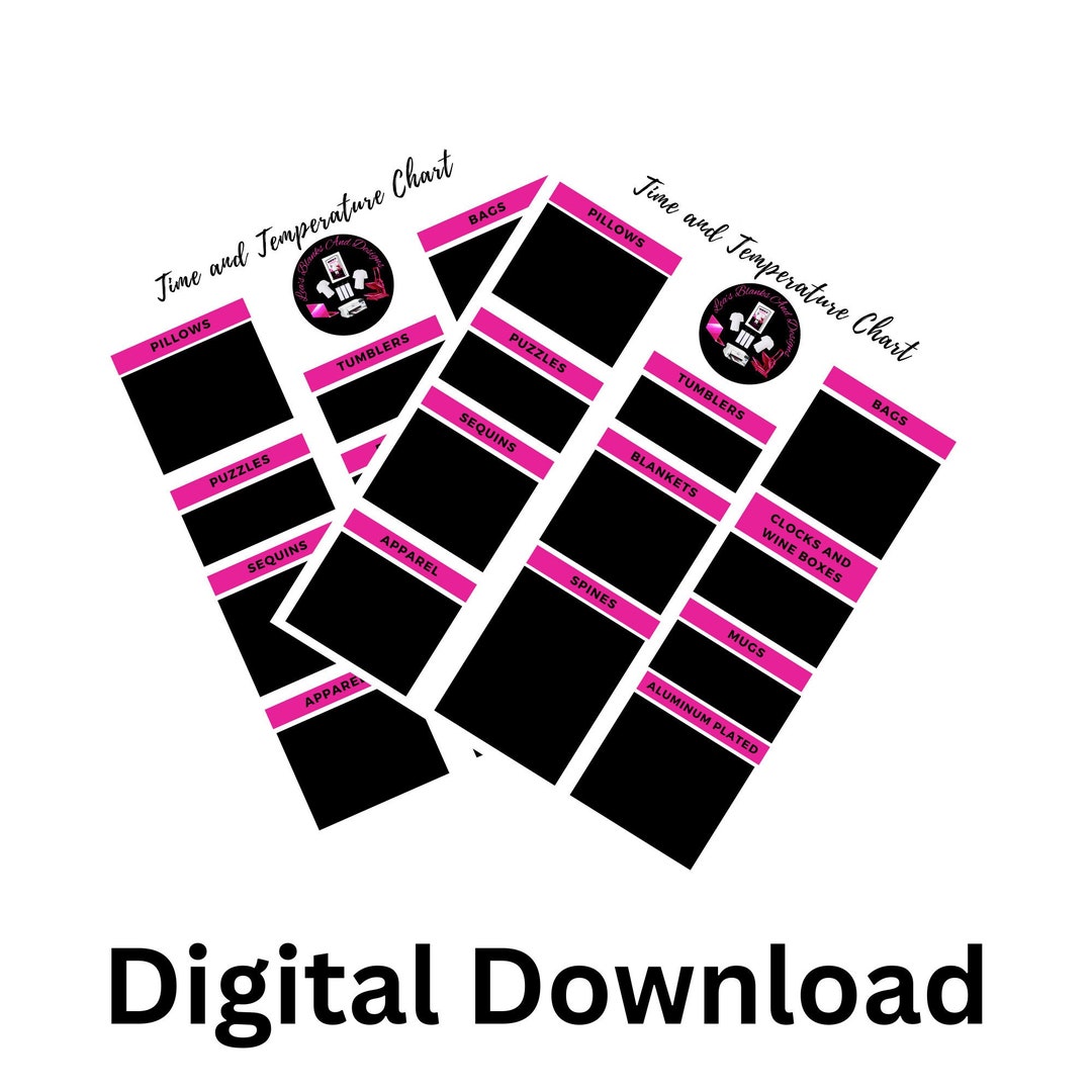 Sublimation Time and Temperature Transformation Guide Sheet Canva ...