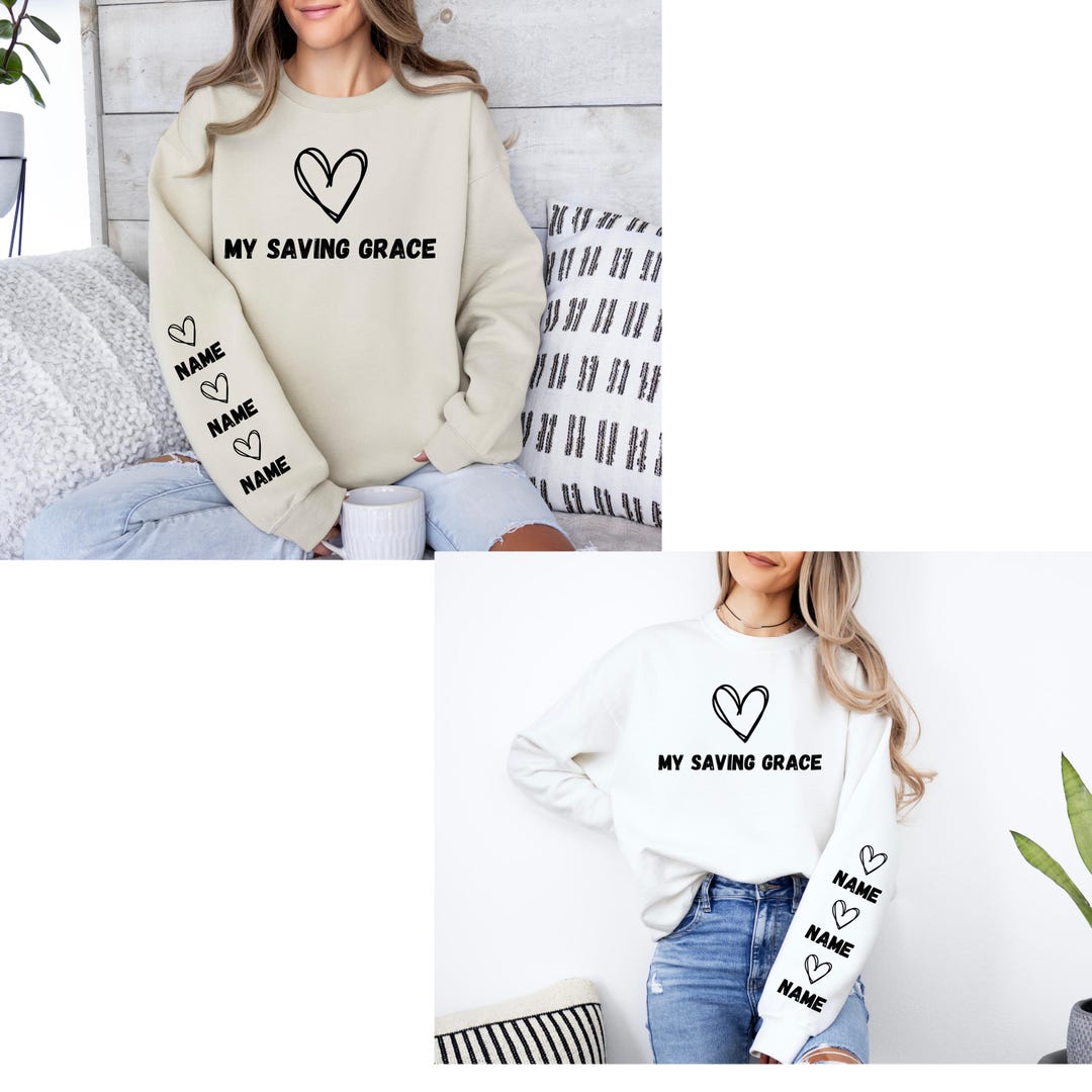 My Saving Grace and Sleeve Name Design-family, PDF Editable Design, PDF for Sublimation, Instant ...