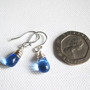 Dainty Blue Sterling Silver Earrings Last Few Pairs - Etsy